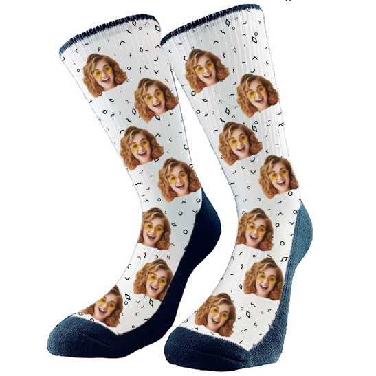 Custom Party Face Socks with Pattern, Made in Canada – Sock Bar