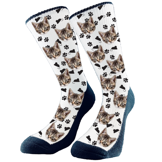 Custom Cat Socks - 2 - Mice and Paws – Sock Bar
